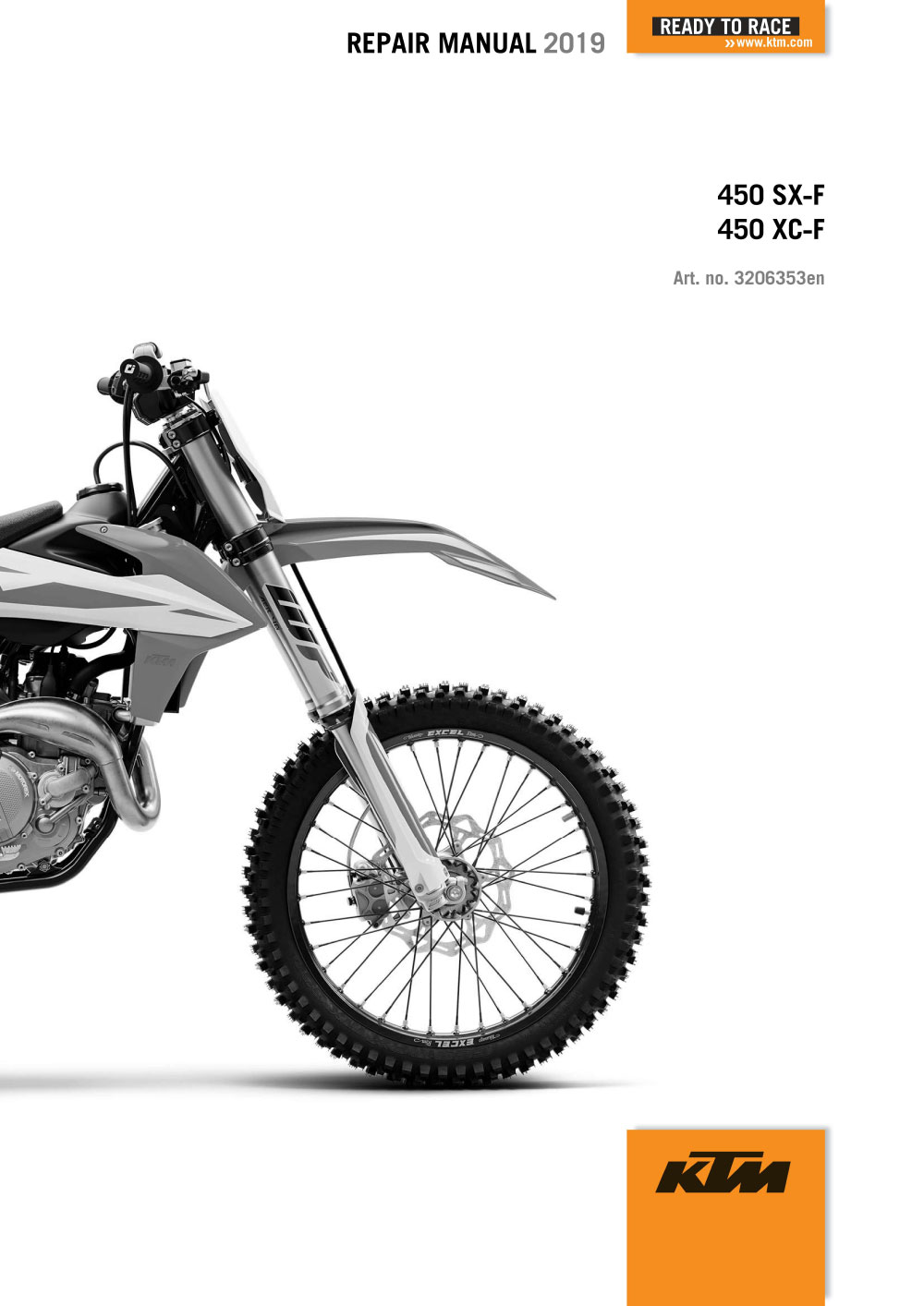 2019 (suitable for 2020-2021) KTM 450 SX-F XC-F Service Repair Manual ...